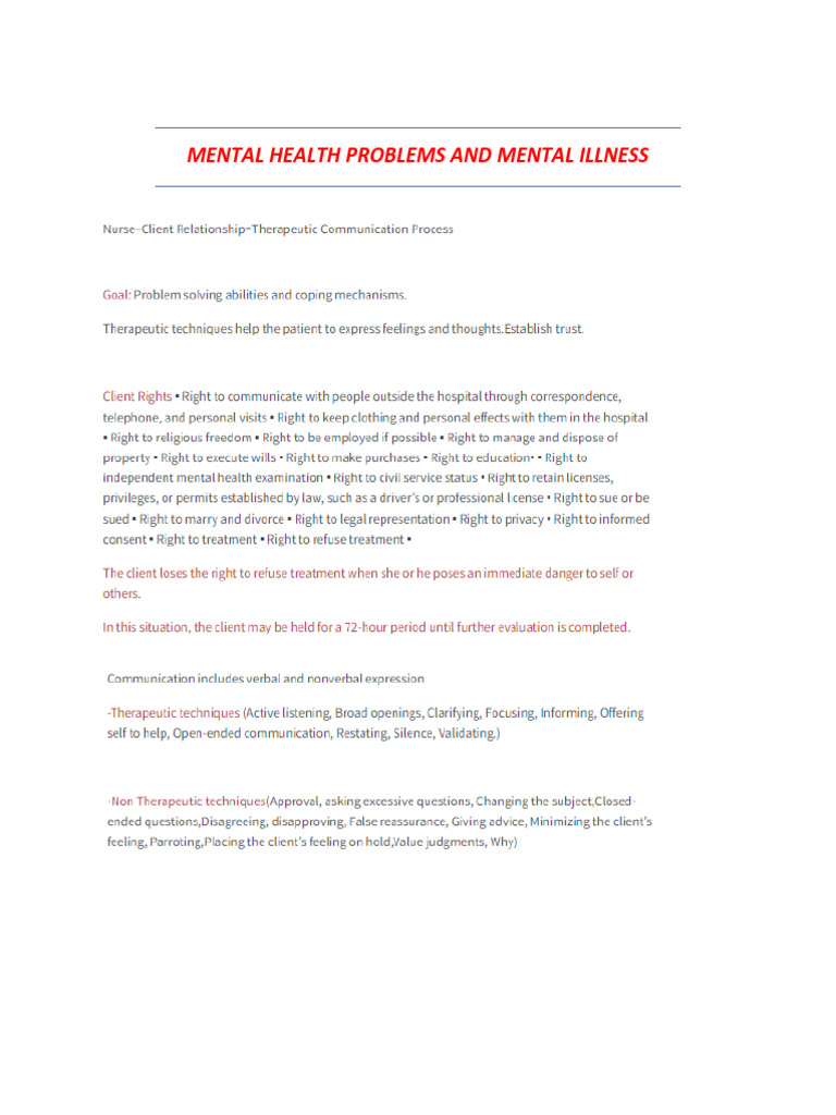 Nclex Mental Health | PDF