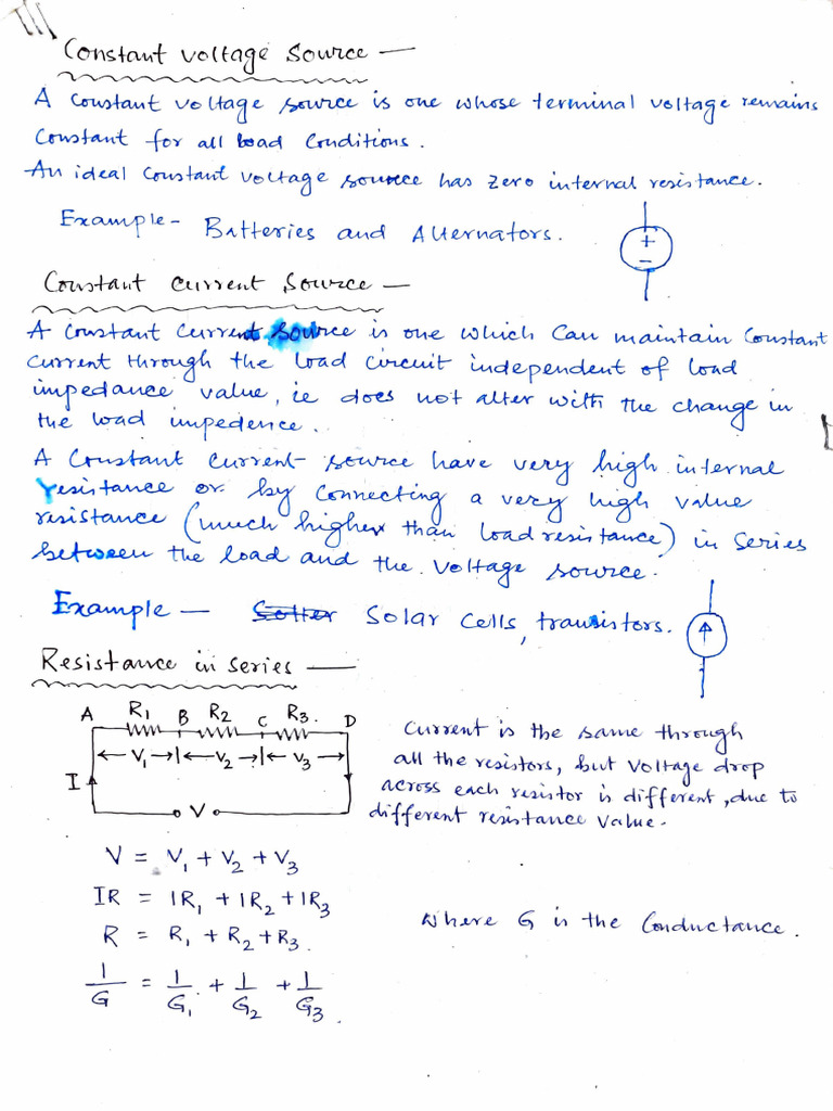 Circuit Theory (Basic Concept With DC Network Theorems) | PDF ...
