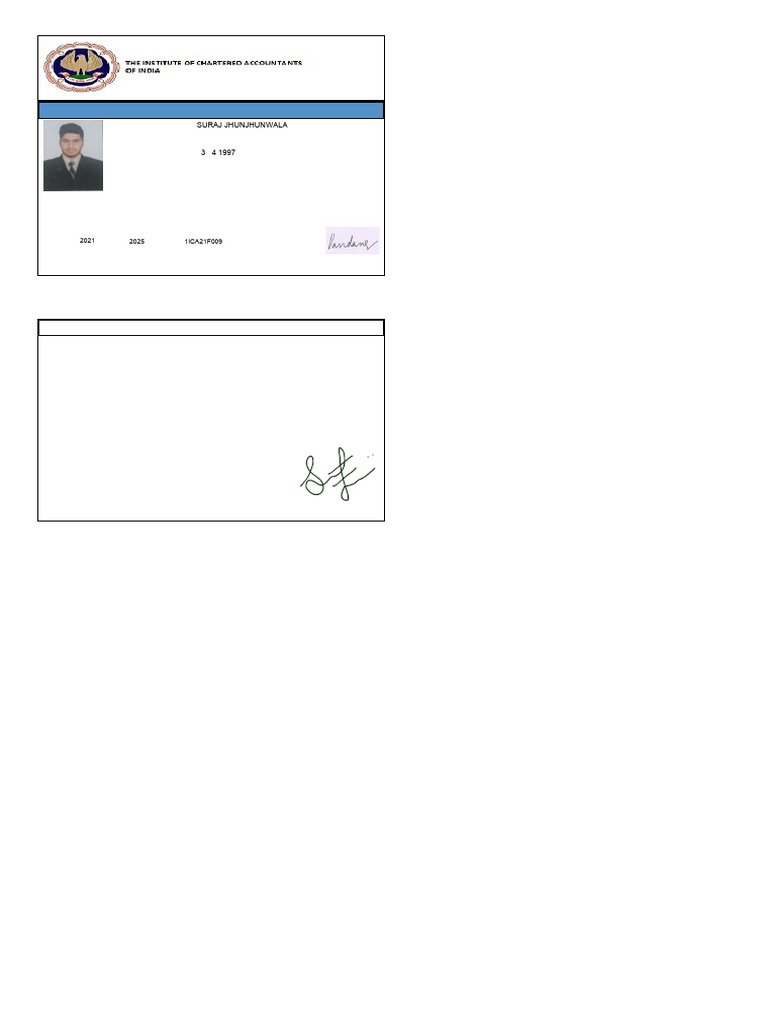 ICAI Card | PDF