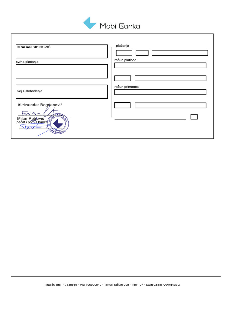 Nalog Za Prenos | PDF