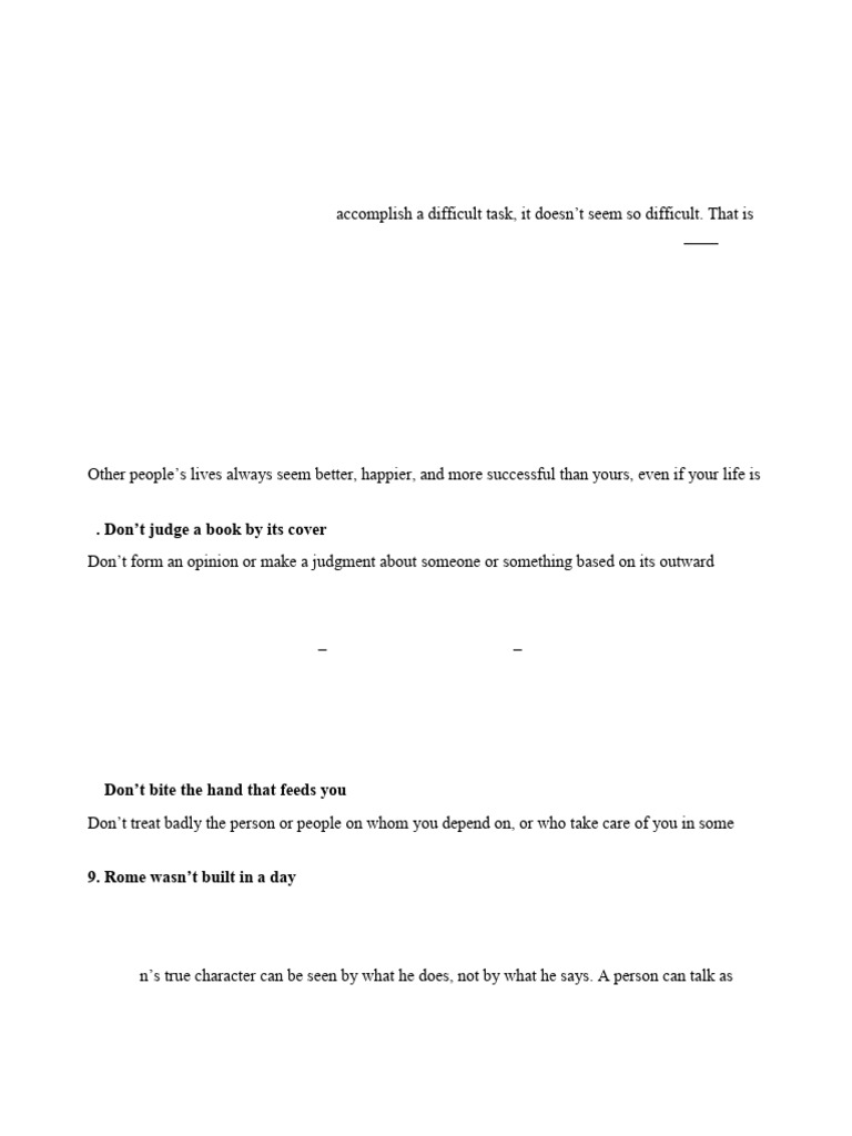 30 Most Popular Proverbs in English | PDF | Proverb