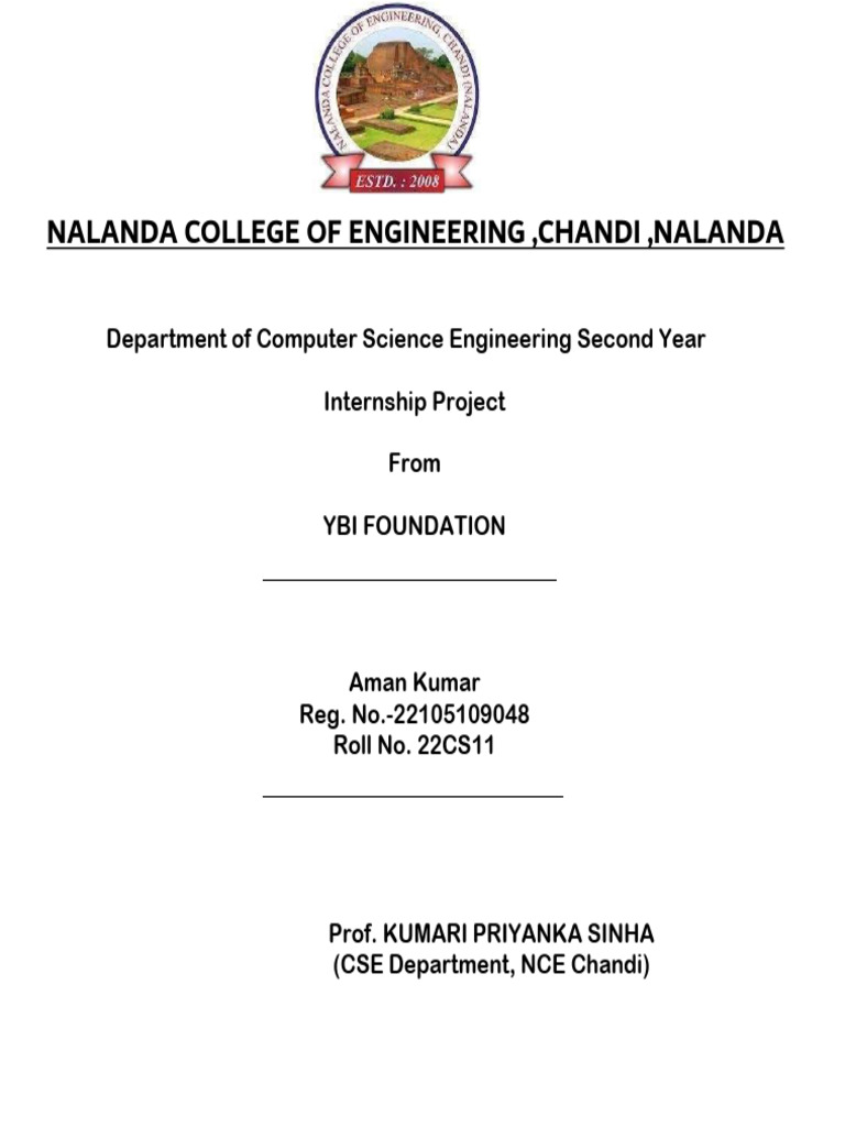 Internship Report On Ybi Python With Dsa Aman | PDF | Computer Programming | Python (Programming ...