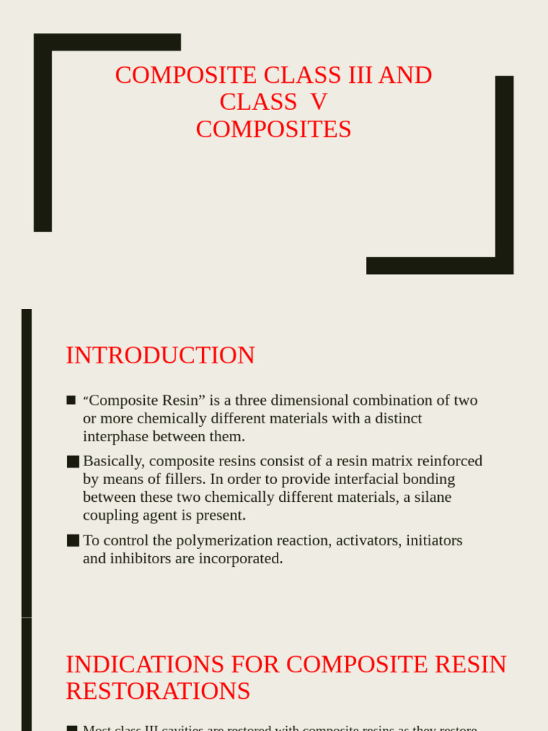 Class III and V Composite Restorations | PDF | Dental Composite | Tooth ...