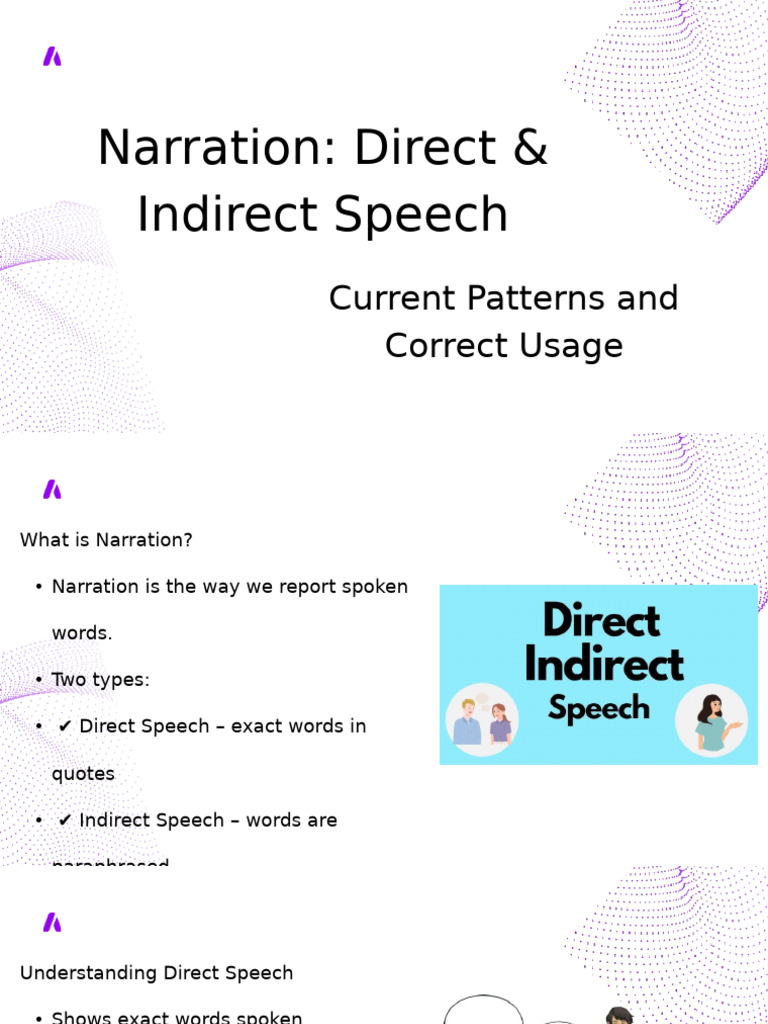 Direct and Indirect Speech Explained | PDF