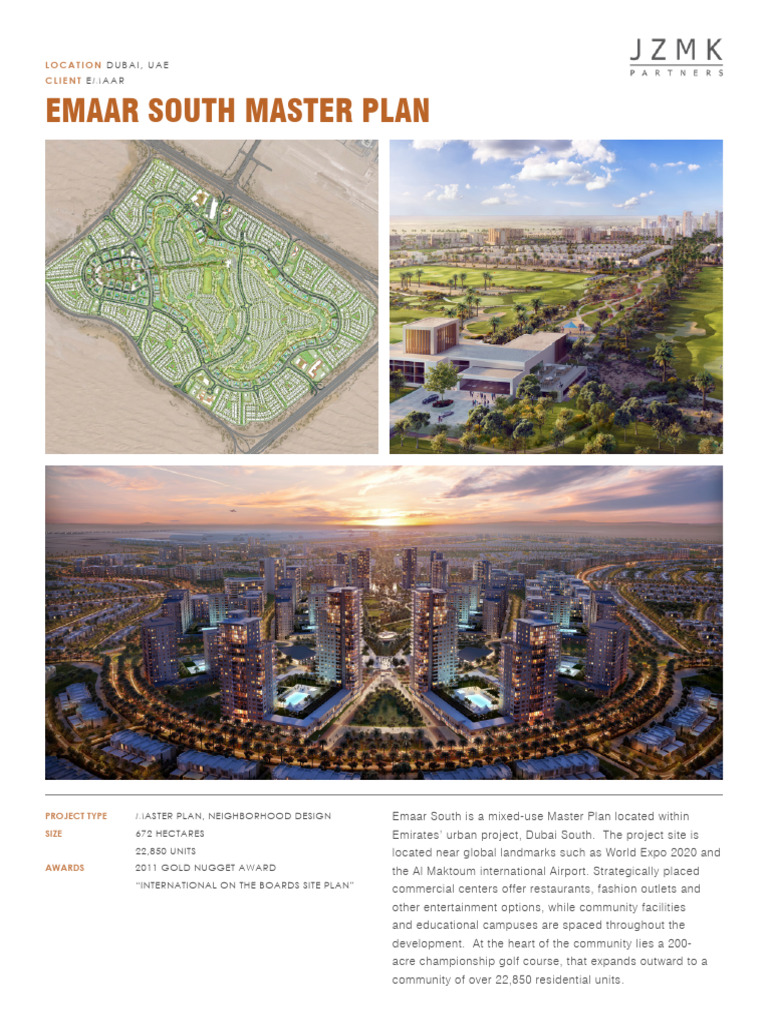 Emaar South Master Plan Overview | PDF