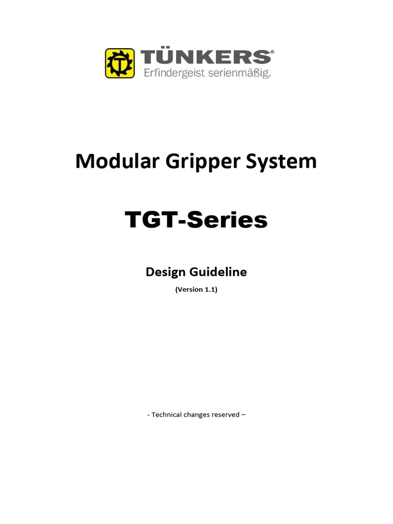 TUNKERS TGT Design Guideline V1 1 | PDF | Specification (Technical ...