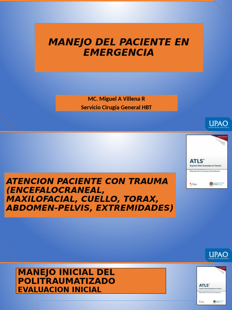 Tema 10 - Manejo Pcte Emg | PDF | Dolor | Abdomen