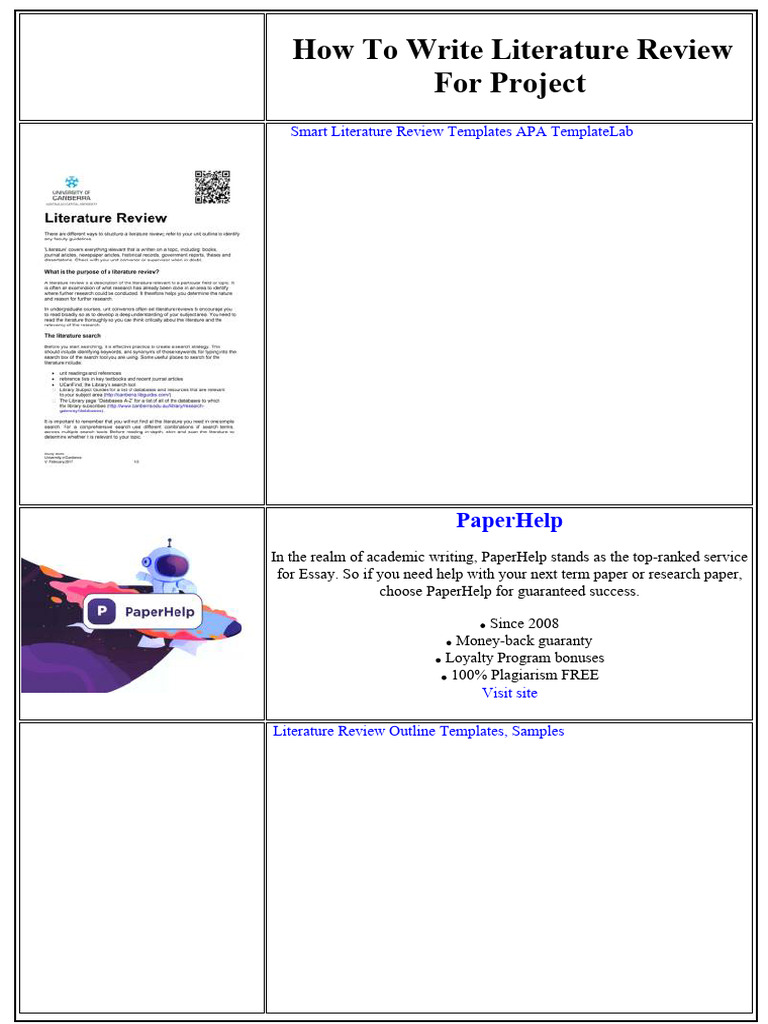 How To Write Literature Review For Project | PDF | Cloud Computing | Risk