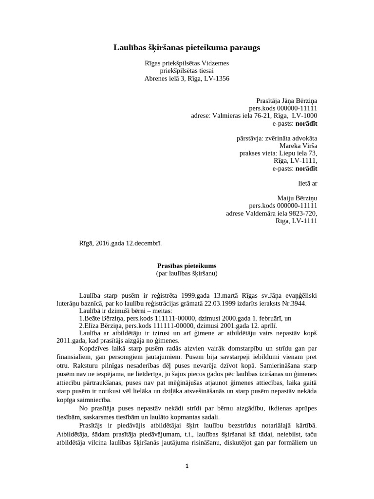 Laulibas Skirsana Paraugs 2 | PDF