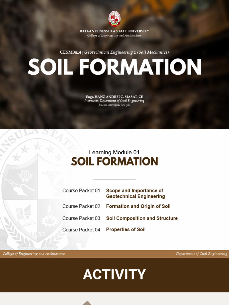 Soil Formation in Geotechnical Engineering | PDF | Rock (Geology) | Soil