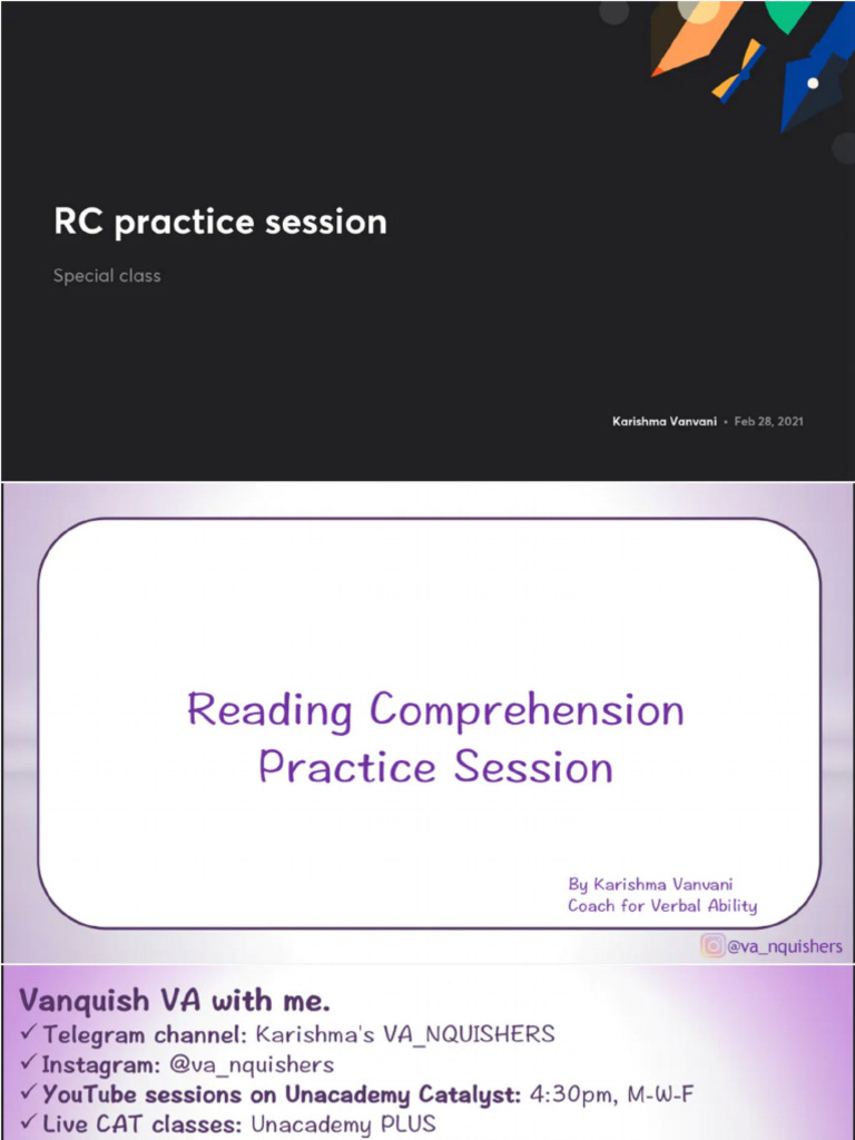RC Practice Session | PDF