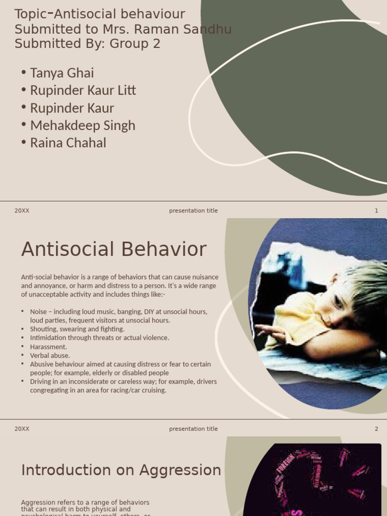 Antisocial Behavior and Types (1) FinL | PDF | Antisocial Personality ...