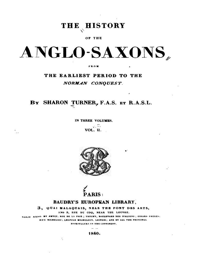 Turner Sharon - The History of The Anglo-Saxons Volume 2 | PDF