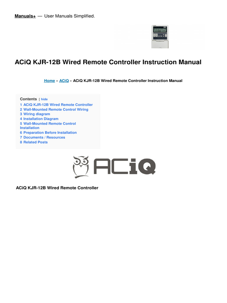 KJR-12B Remote Controller Manual | PDF | Electrical Wiring | Insulator ...