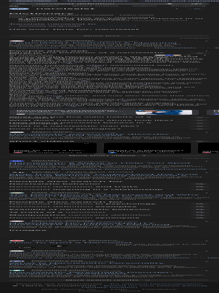 Narcissist Definition - Google Search | PDF | Narcissism | Social ...