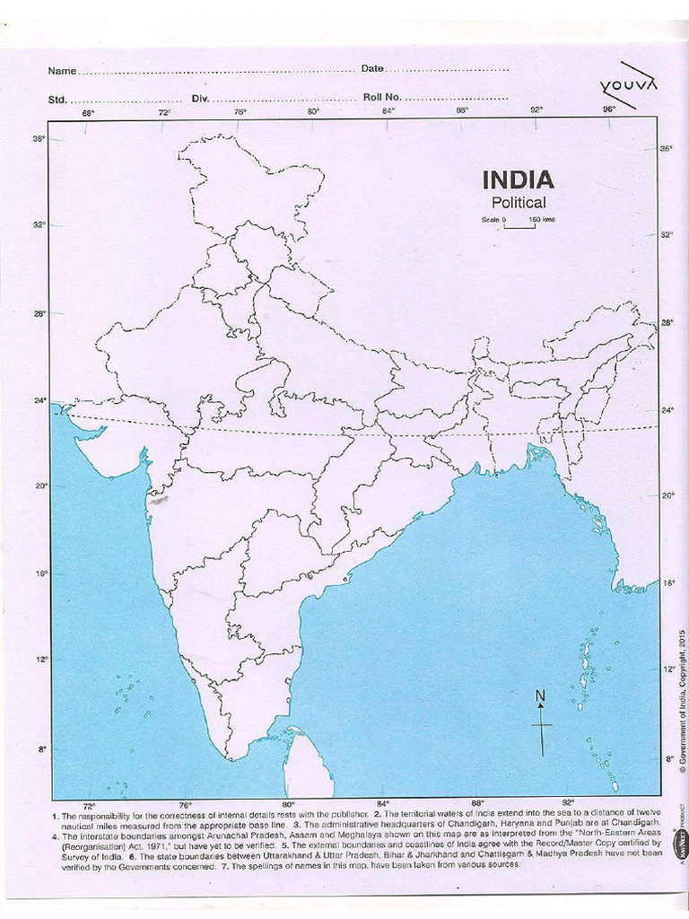 Navneet Youva Political Map India 10 Sheets | PDF