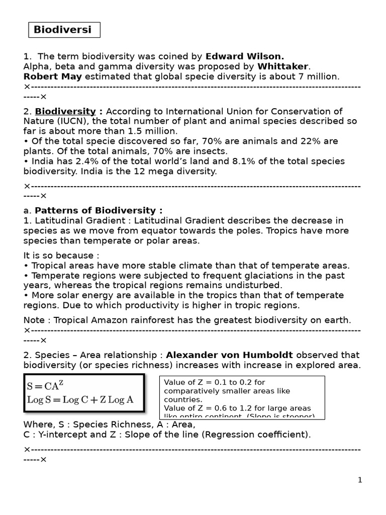 Understanding Biodiversity and Its Importance | PDF | Biodiversity ...