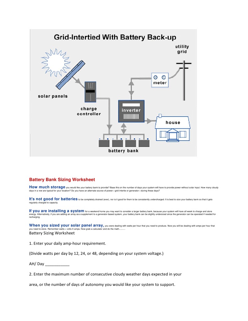 Battery Bank Sizing Worksheet | PDF | Battery (Electricity ...