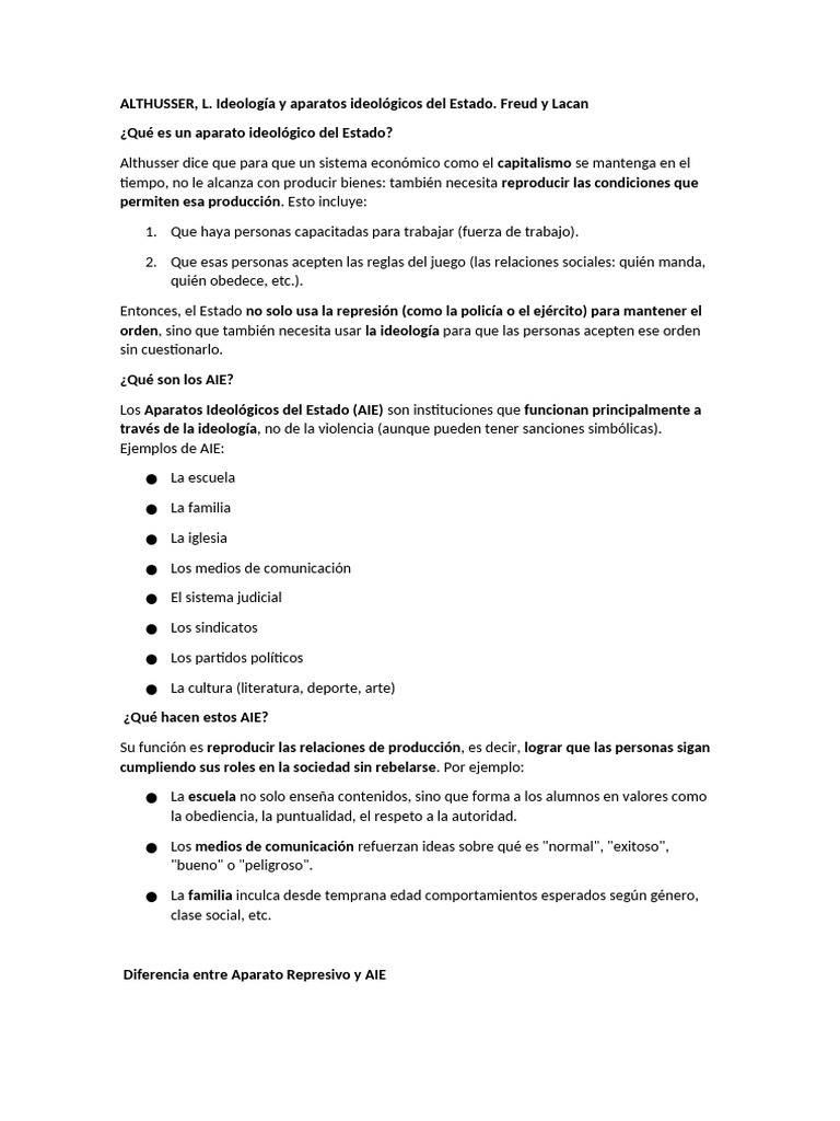 Althusser | PDF | Jacques Lacan | Ideologías