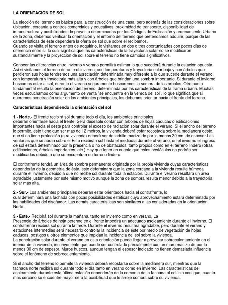 La Orientación de Sol | PDF | Azimut | Tierra