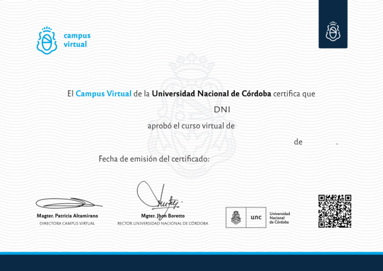 Certificado de Aprobacin | PDF