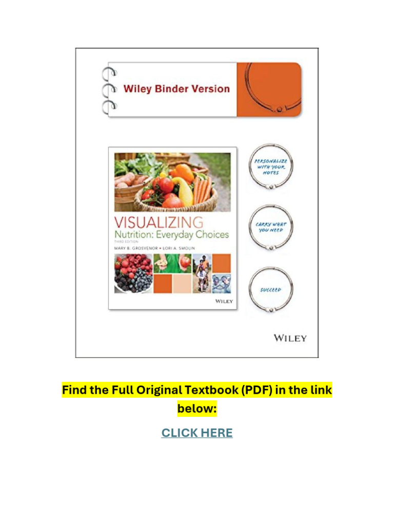 Visualizing Nutrition Everyday Choices 3rd Edition PDF | PDF | Fat | Diet (Nutrition)