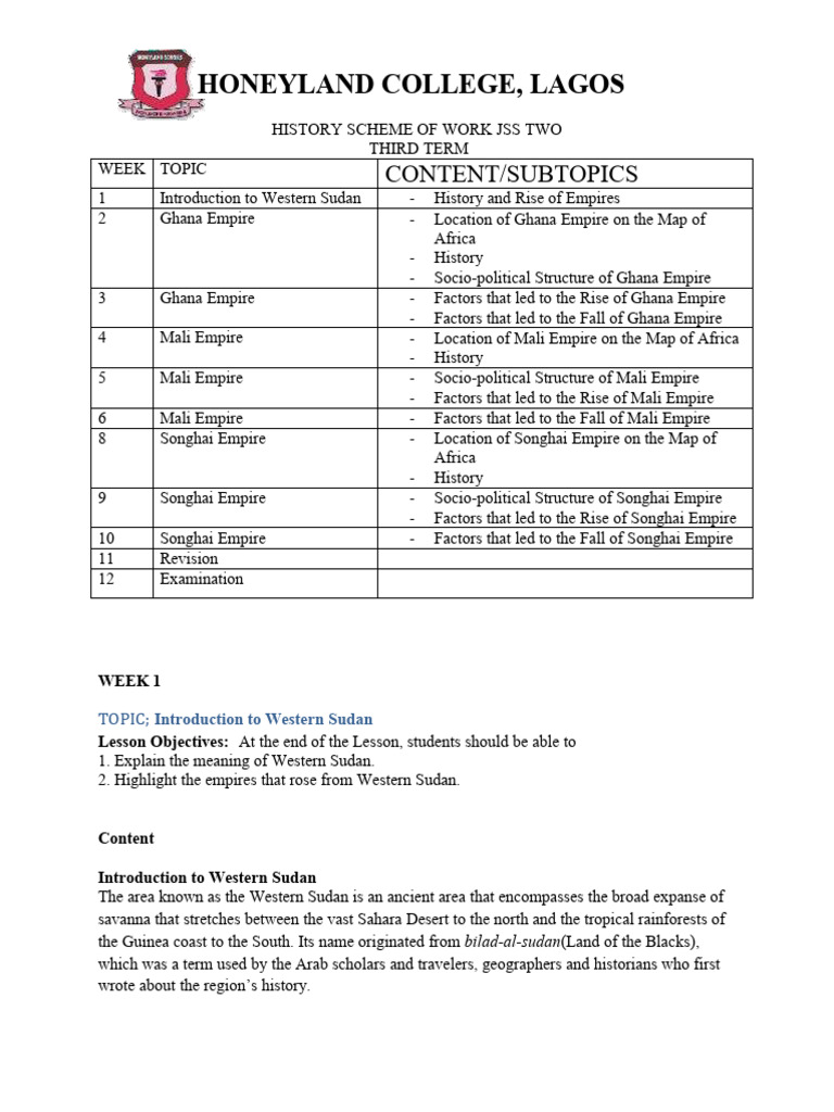 HLC History Year 8 Third Term 2024 - 2025 | PDF