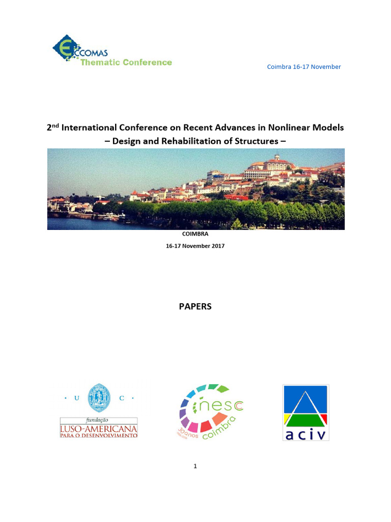 2nd International Conference On Recent Advances in Nonlinear Models. Design and Rehabilitation ...