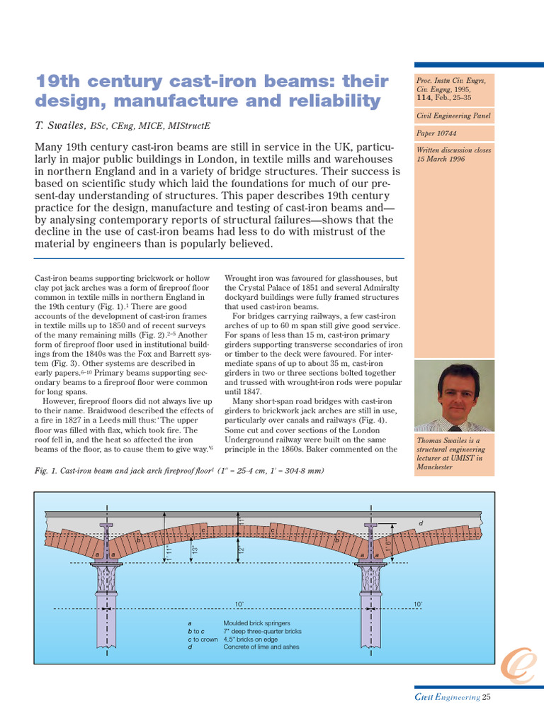 19th Century Cast-Iron Beam Engineering | PDF | Strength Of Materials ...