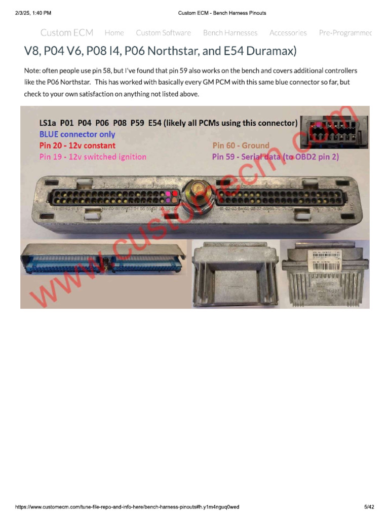GM Ford Cummins Pinout | PDF