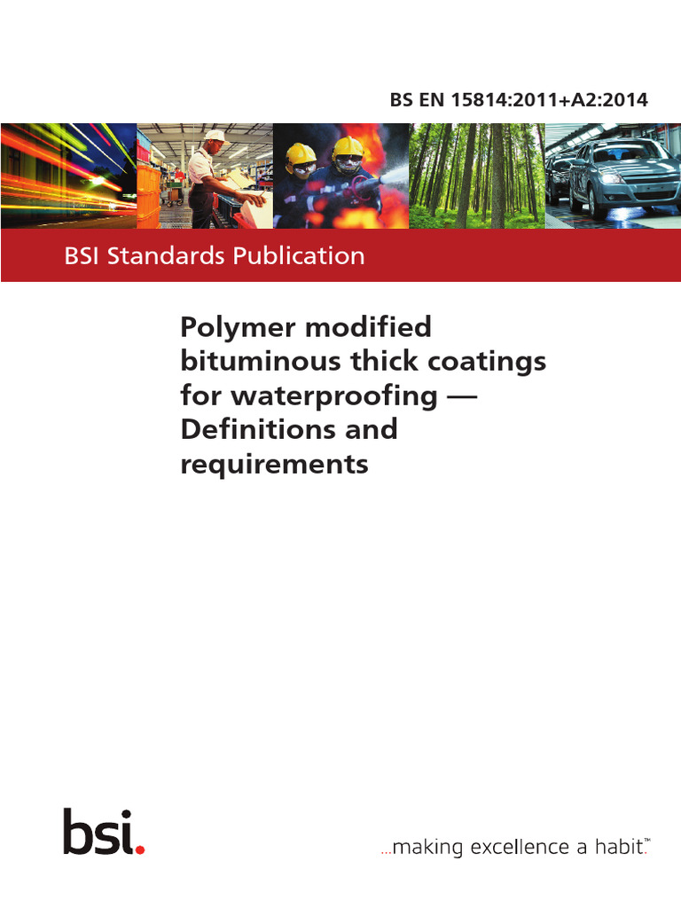 Polymer Modified Bituminous Thick Coatings For Waterproofing - Definitions and Requirements | PDF