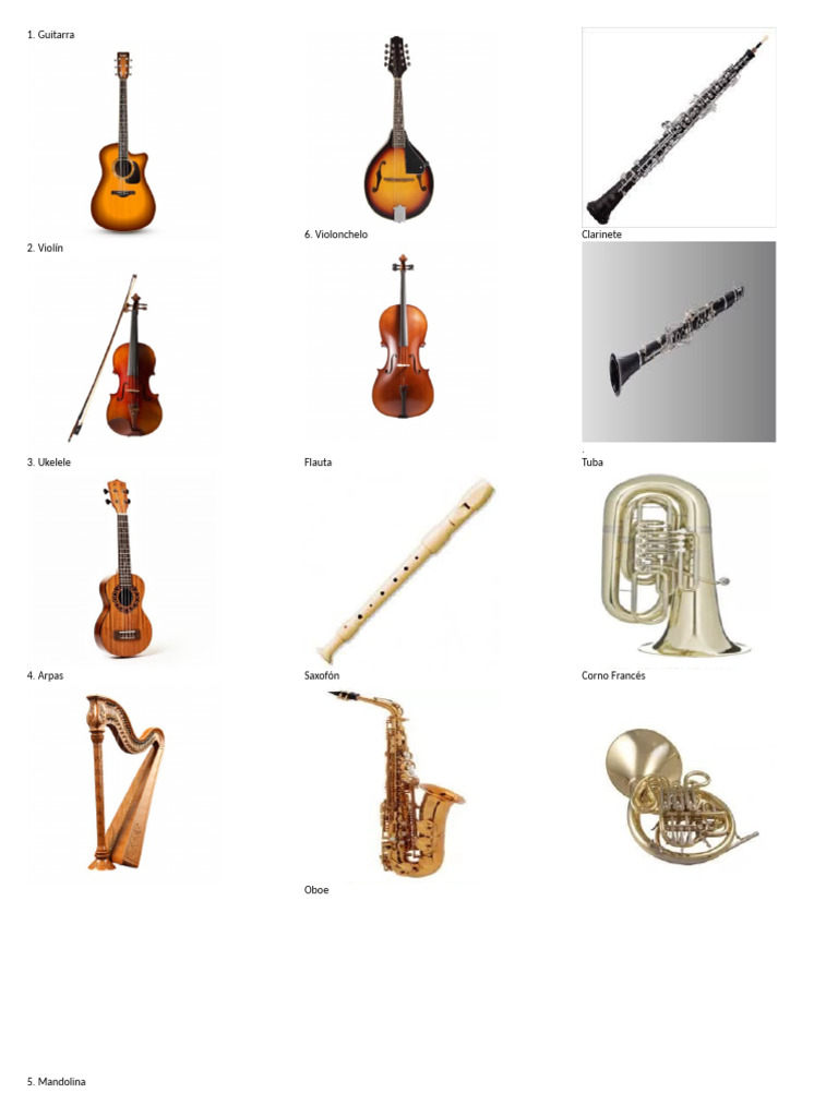 Instrumentos de Cuerda y de Viento | PDF