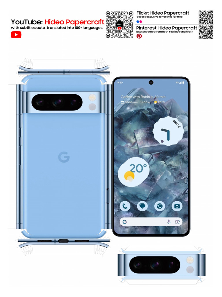 Pixel 8 Pro Bay Blue (2025 Re-Mastered) (Papercraft) | PDF