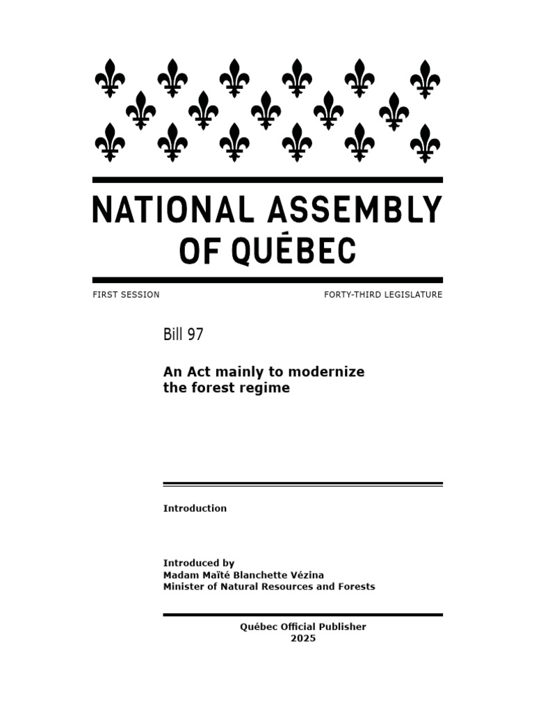 Bill 97 | PDF | Conservation Biology | Protected Area