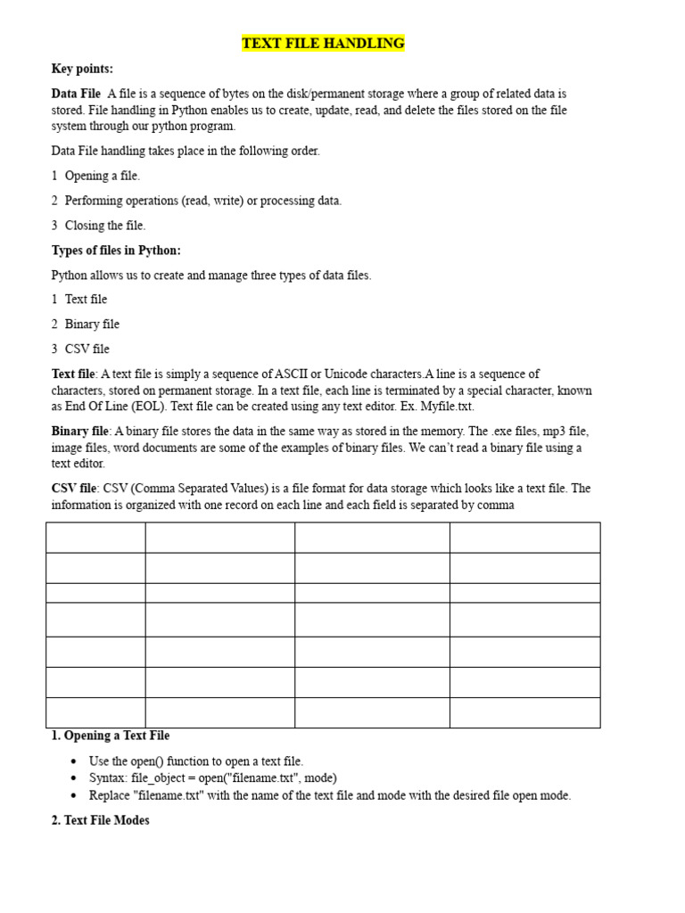 Cs Xii Text File Handling | PDF | Computer File | Filename
