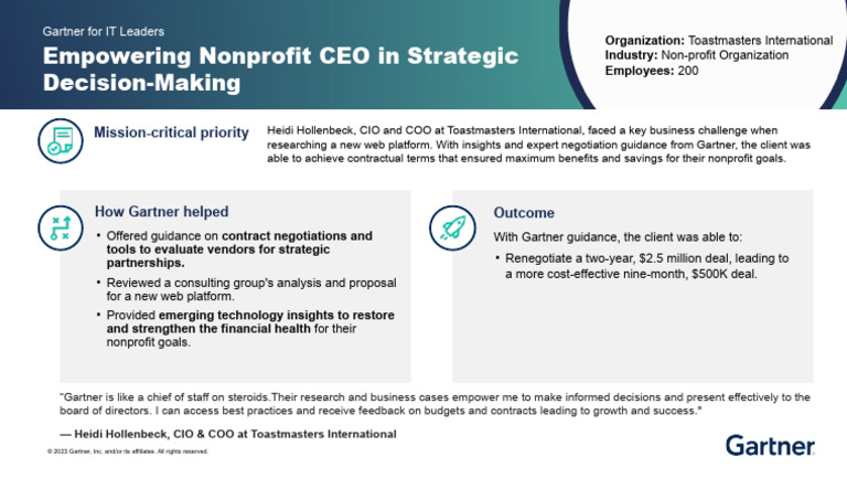 Client Story Empowering Nonprofit Ceo in Strategic Decision Making | PDF