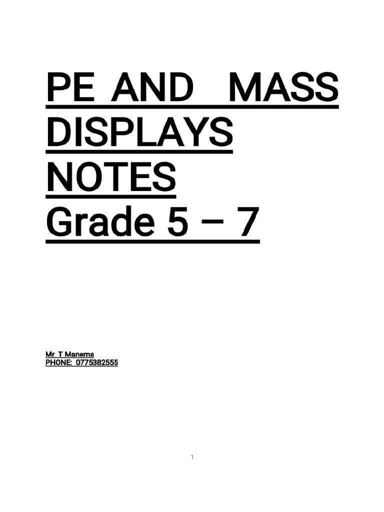 PE NOTES Gr5-7-1 | PDF