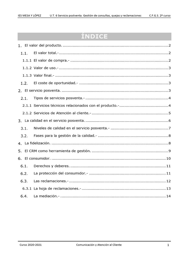 Servicio Postventa | PDF | Calidad (comercial) | Cliente