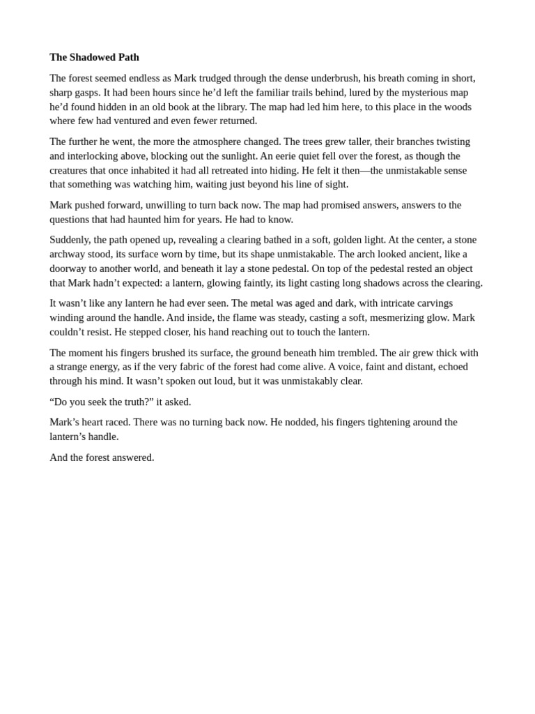 The Shadowed Path | PDF