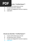 Confined Space Actual Written Exam Update With Actual Questions and Answers | PDF | Personal ...