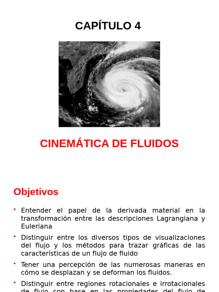 Capitulo 4 - Cinematica de Fluidos | PDF | Flujo | Aceleración