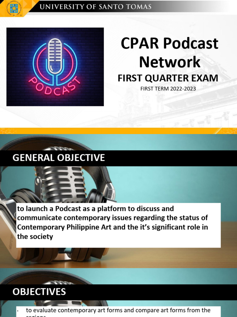 Cpar 1st QTR Exam PPT - Cpar Network Podcast - 1st Term 22-23 | PDF ...