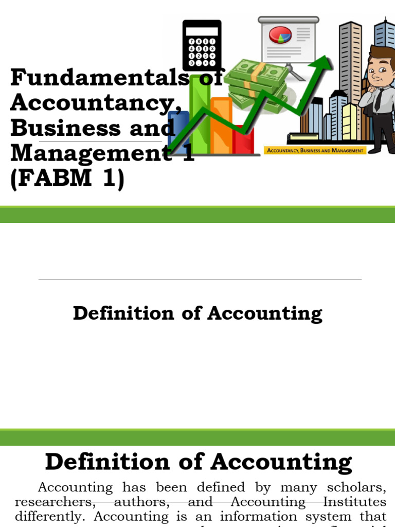 LESSON 1 Definition of Accounting | PDF | Bookkeeping | Debits And Credits
