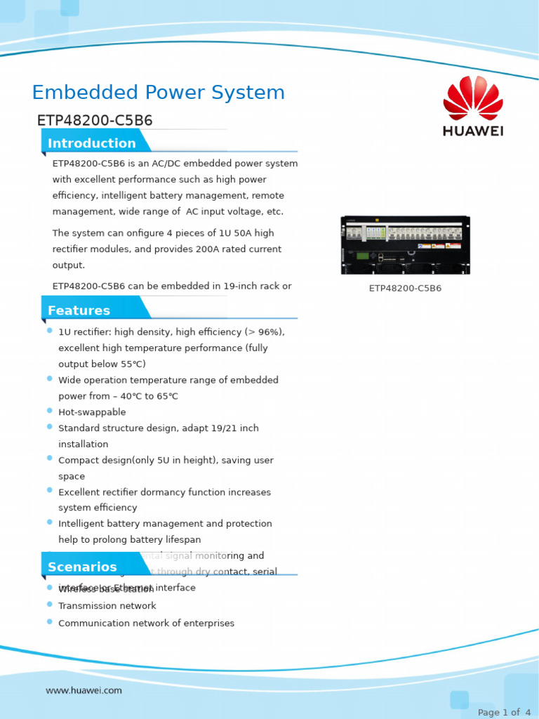 20. ETP48200-C5B6(01074988) Embedded Power System Datasheet 04-(20200811) | PDF | Rectifier ...