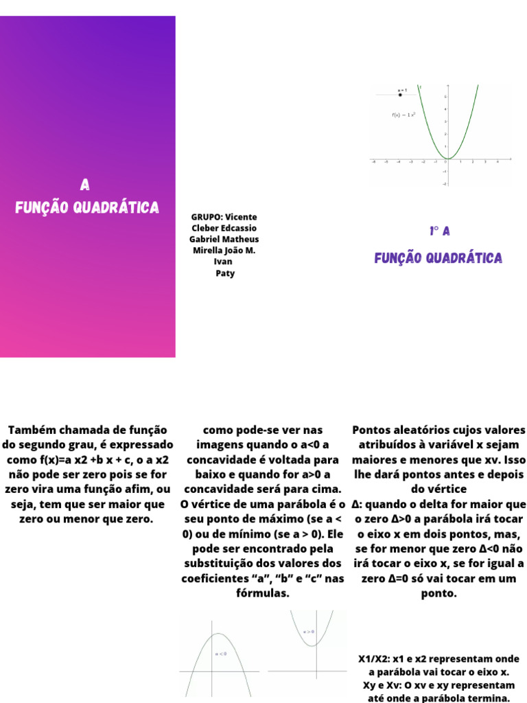 Função Quadrática | PDF
