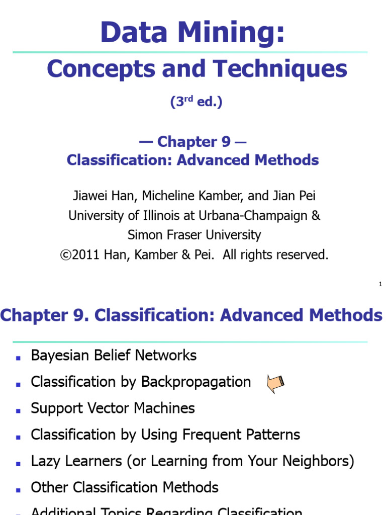 DMDW 12 Classification Advance | PDF | Statistical Classification | Support Vector Machine
