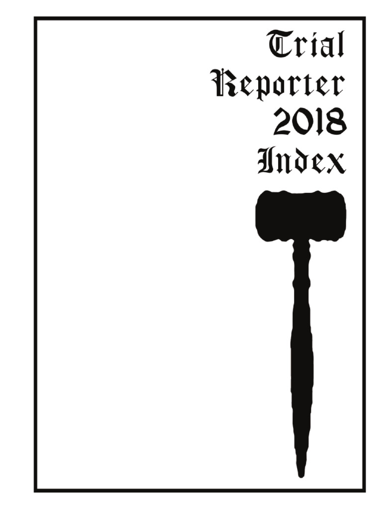 2018 Index On Engineers For Columns - Layout 1 | PDF | Product Liability | Common Law