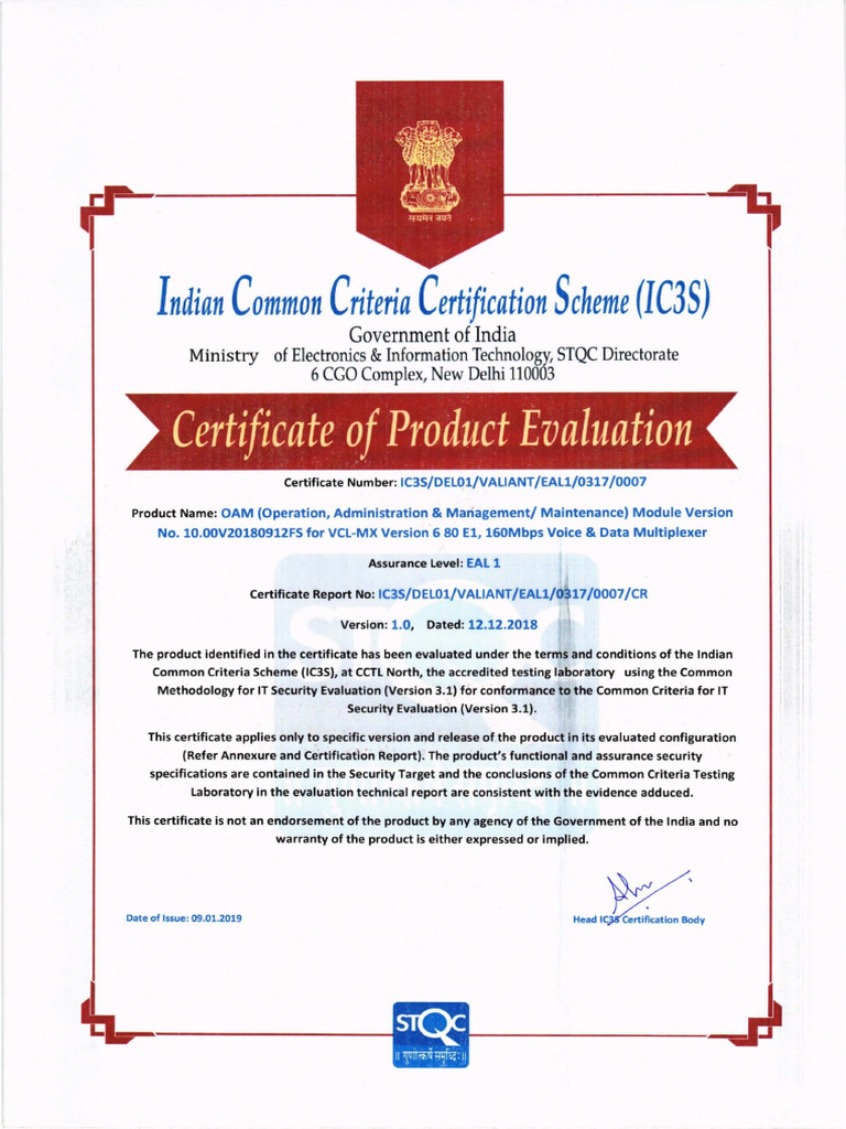 Valiant Certificate | PDF