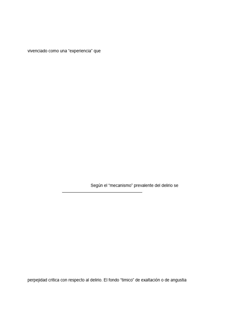 Psicosis Delirante Aguda: Características y Diagnóstico | PDF | Engaño ...