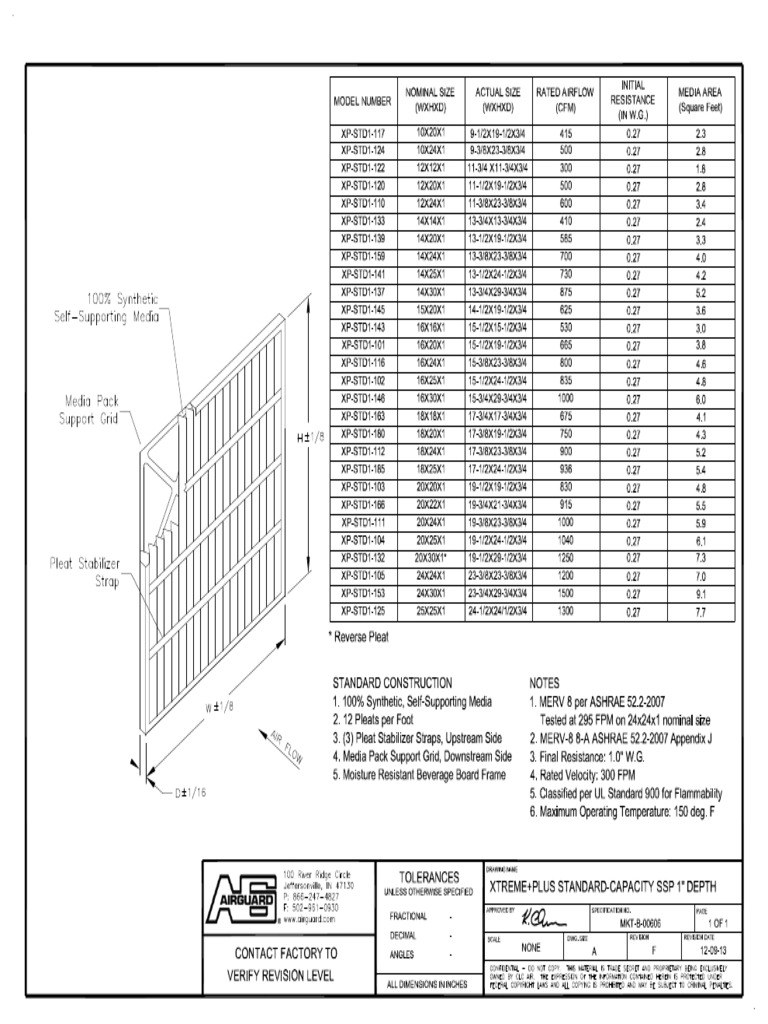 XTREME Plus 1 Inch Standard Capacity Cut Sheet | PDF